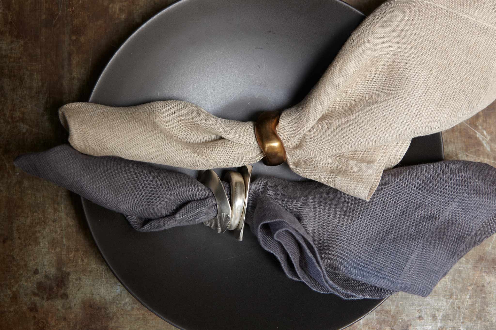 Wave Napkin Ring, Bronze - Set of 4 – Jill Platner